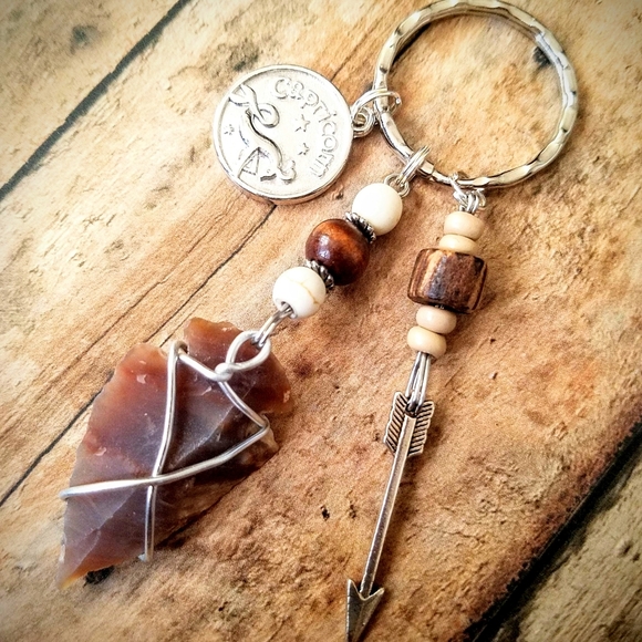 Accessories | Capricorn Arrowhead Keychain | Poshmark